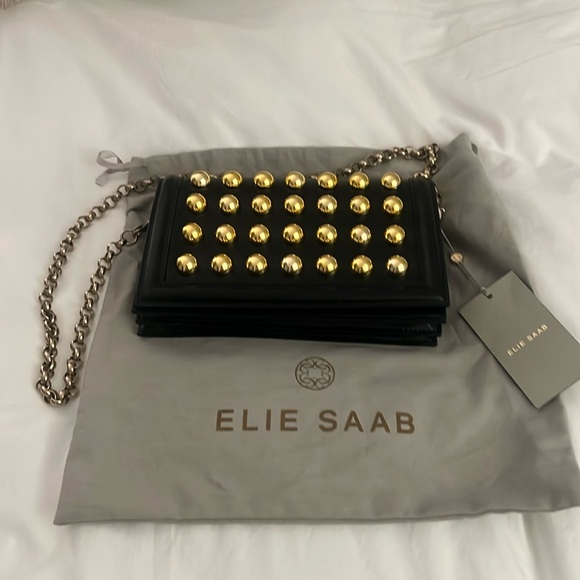 Elie Saab | Bags | Elie Saab Black Studded Crossbody Bag Brand New ...
